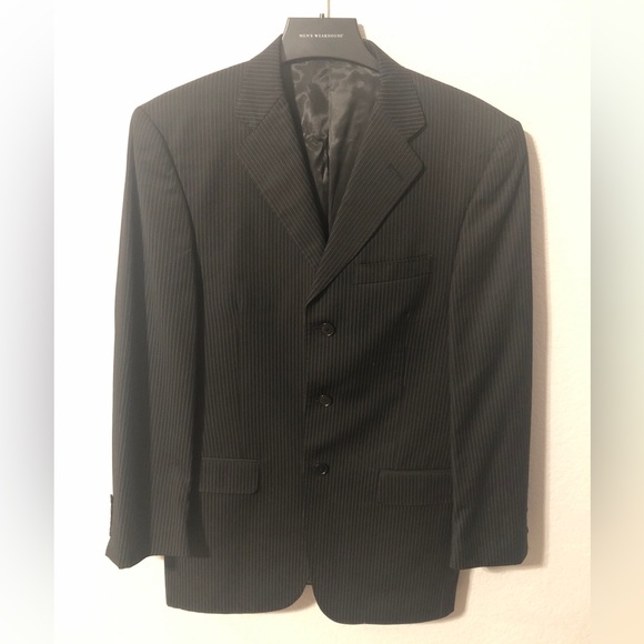 Murano | Suits & Blazers | Murano Collezione Black Pin Striped Suit ...
